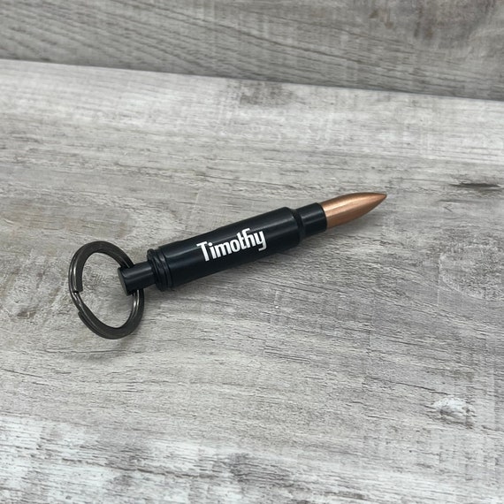 Personalized Bottle Opener Keychain – Bullet Shaped – For The Little Things